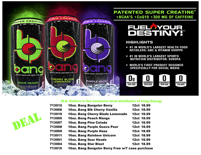 Weekly Hot Sheet and specialsW.A. DeHart Inc